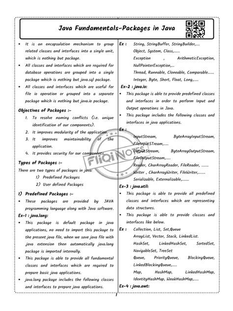 15 packages in java pdf information technology computer programming