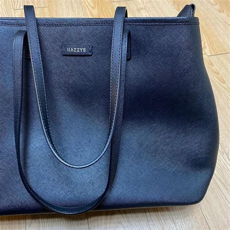 헤지스 가방 블랙 가죽 쇼퍼백 헬로마켓