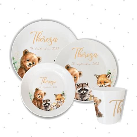 Kindergeschirr Personalisiert Etsyde