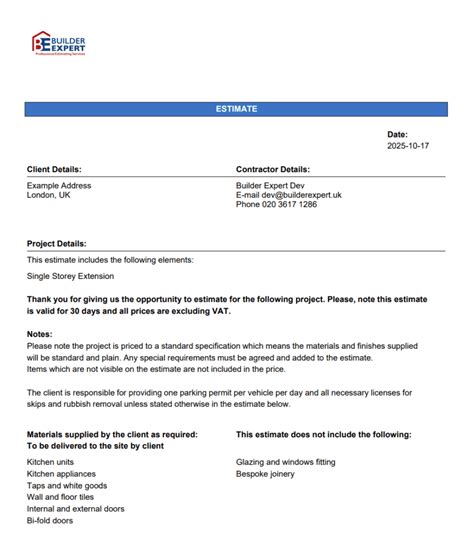 Estimate A House Extension In 2025 Builder Expert Uk