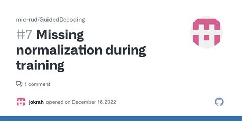 Missing Normalization During Training · Issue 7 · Mic Rud