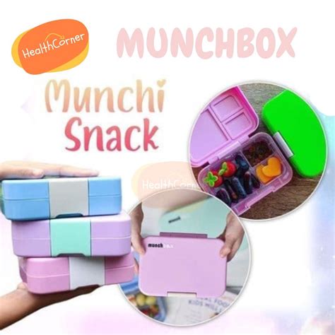 Jual Munchbox Munchi Snack 1 Outer 2 Tray Munch Box Leakproof Snack