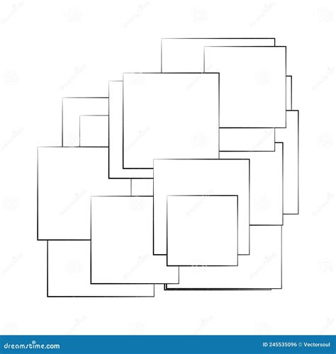 Random Rectangles Structure Vector Composition Pattern Stock Vector Illustration Of Element