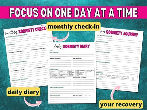 Sobriety Worksheets Pdf Relapse Prevention Plan Sobriety Tracker