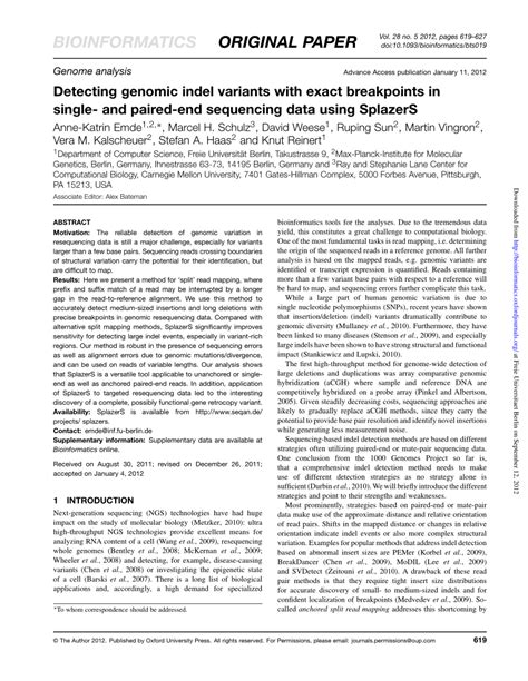 Pdf Detecting Genomic Indel Variants With Exact Breakpoints In Single And Paired End