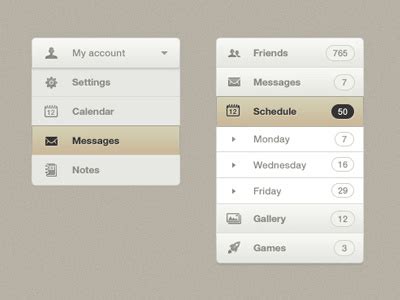 Flat Ui Dropdown Navigation Menu By Santino Valenzuela On Dribbble
