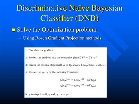 Ppt Improve Naïve Bayesian Classifier By Discriminative Training Powerpoint Presentation Id