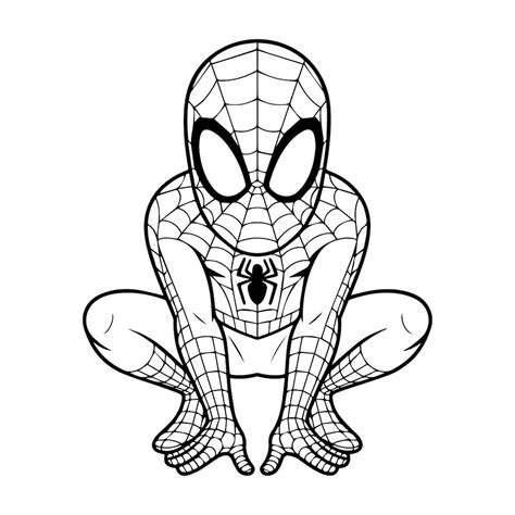 Spiderman Outline Svg Png Bold Silhouette For Cutting Projects