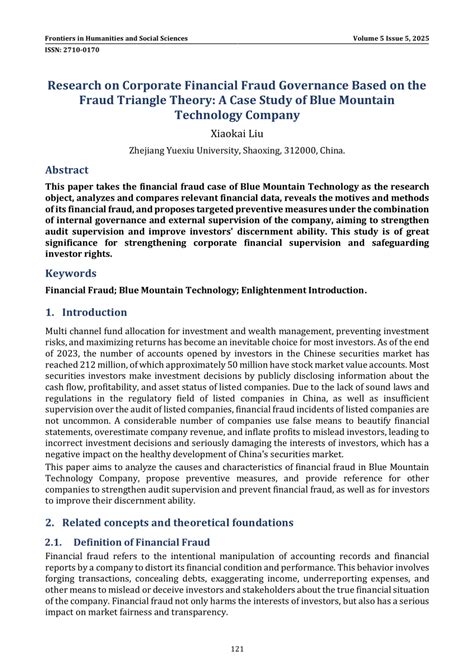Pdf Research On Corporate Financial Fraud Governance Based On The