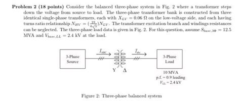 Solved A Draw The Per Phase Equivalent Circuit In Per Unit