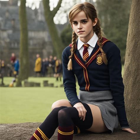 Emma Watson Tight Hogwarts Uniform Thigh High So By Nimpl On Deviantart