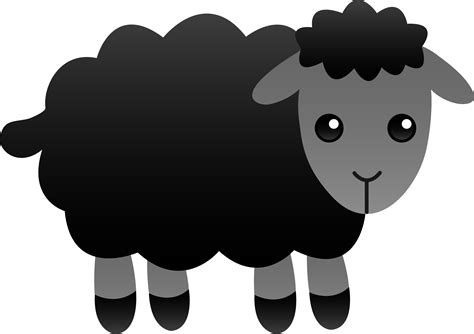 Cartoon Black Sheep