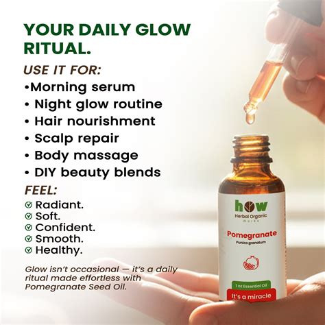 Pomegranate Oil Cold Pressed For Skin And Hair 1 Oz Herbal Organic