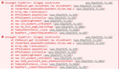 After Upgrading To 0 87 1 All Pages Show Errors In Chrome Console Home Assistant Os Home
