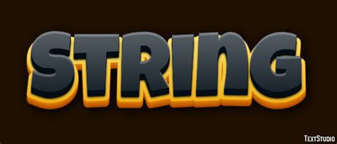String Text Effect And Logo Design Word