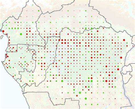Map Of Deforestation Estimates In The Congo Basin Between 1990 And