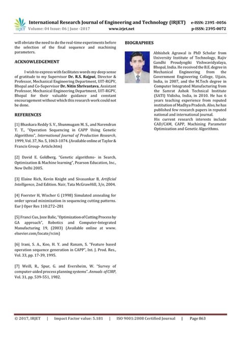 Operation Sequencing And Machining Parameter Selection In Capp For Cylindrical Part Using Hybrid