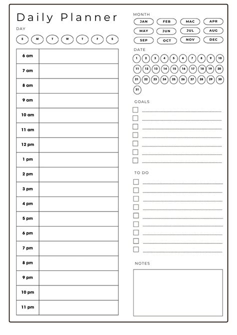 Printable Daily Calendar With Time Slots 4 Free Designs The Pink