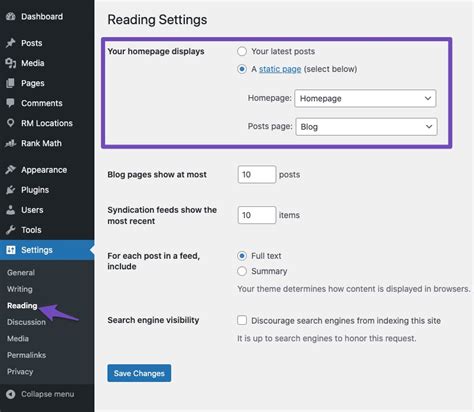 Homepage SEO Settings Via Meta Title And Description