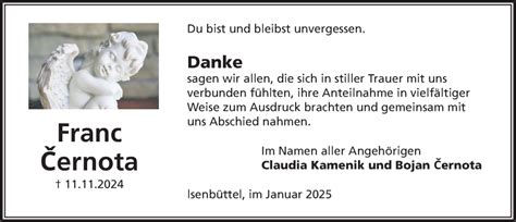 Traueranzeigen Von Franc Cernota Trauer Anzeigen De