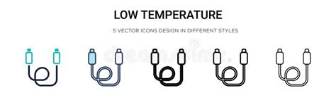 Low Temperature Icon In Filled Thin Line Outline And Stroke Style Vector Illustration Of Two