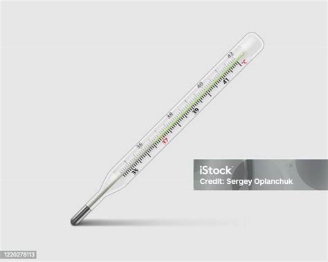 투명 한 배경에 의료 수은 온도계 현실적인 온도 진단 측정 기기 벡터 일러스트레이션 감기와 독감에 대한 스톡 벡터 아트 및 기타 이미지 감기와 독감 건강관리와 의술