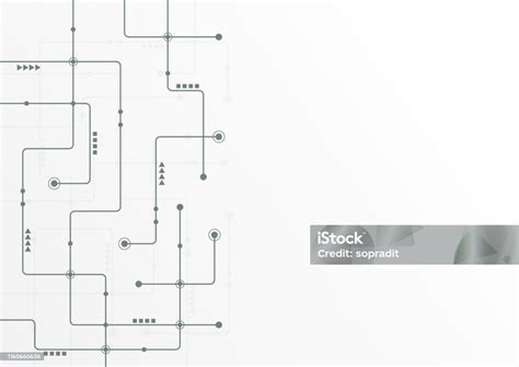 Abstract Geometric Connect Lines And Dotssimple Technology Graphic Backgroundillustration Vector