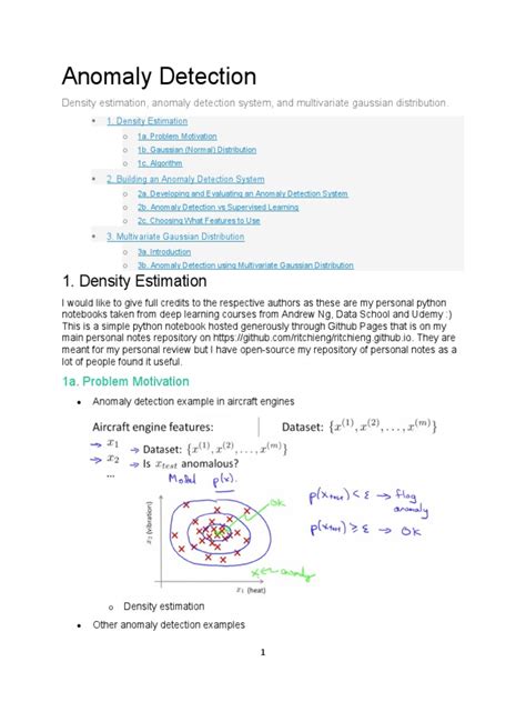 anomaly detection pdf normal distribution variance