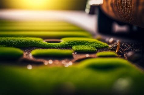 Premium Ai Image A Close Up Of A Green Grass Patch On A Field