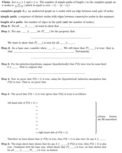 Solved Discrete Mathematics Fill In The Missing From The