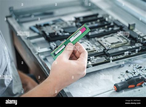 Man Engineer Collector Independent Self Computer Assembly Mounting Socket Processor Random