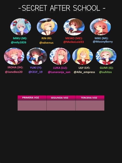 Secret After School Vocaloid Pdf