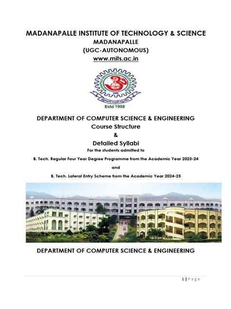 Btech Cse R23 Min Pdf Pointer Computer Programming Eigenvalues And Eigenvectors