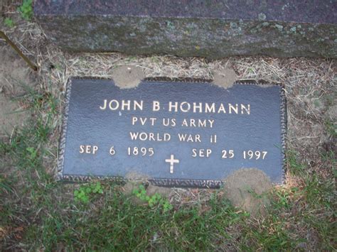 John Bartholomew Hohmann 1895 1997 Mémorial Find A Grave