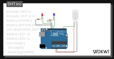 DHT Ino Wokwi ESP32 STM32 Arduino Simulator