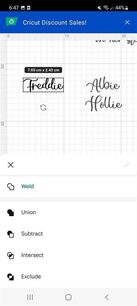 Weld Option Not Working Rcricut