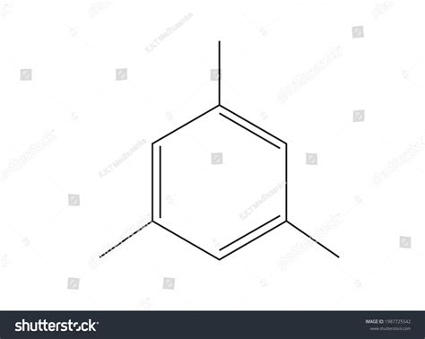 Chemistry Illustration Mesitylene Compound Structure Mesitylene Stock