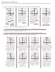 Project Extremevaluetheoremsol Pdf The Extreme Value Theorem What Does It Take To Be Sure