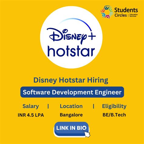 Karthik Ps On Linkedin 🔥 Disney Hotstar Hiring Software Development 👇 🔗 Apply Link