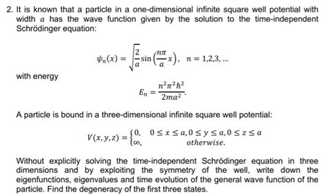 solved 2 it is known that a particle in a one dimensional