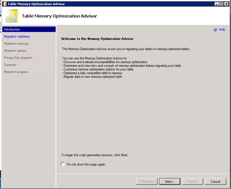 Memory Optimization Advisor Sql Server 2014 Ctp2 Sqlsailor