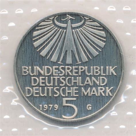 5 марок ФРГ Отто Хан Упаковка 1979g