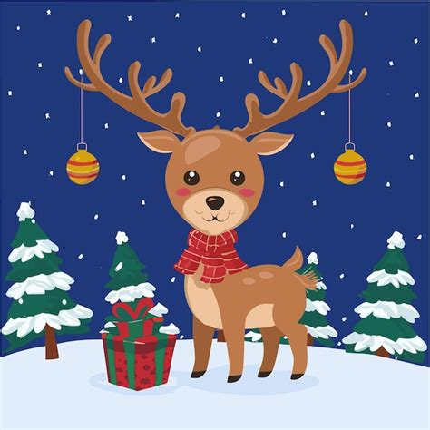 Premium Vector Christmas Deer Vector