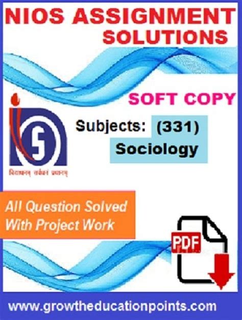 Nios Solved Assignment For October Exam At Rs Piece Nios Th Class Solved Assignment