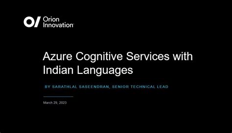 Sarathlal Saseendran On Linkedin Currentlyorion Oi Orioninnovation
