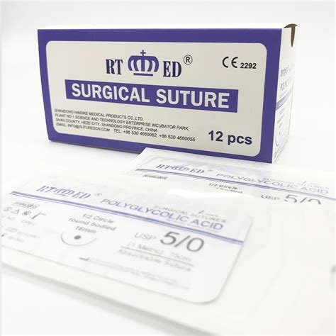 Disposable Medical Supplies Needle And Thread Are Used In Surgery Pga Surgical Suture Surgical
