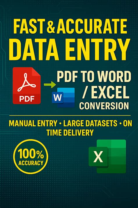do data entry copy past file conversion excel and word project