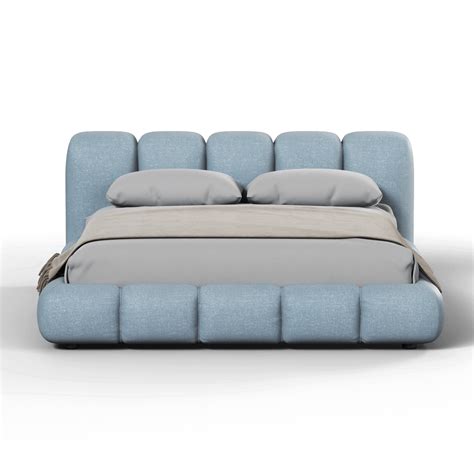 Fluffy Double Bed In Textured Bouclé Double Beds Bedspoke