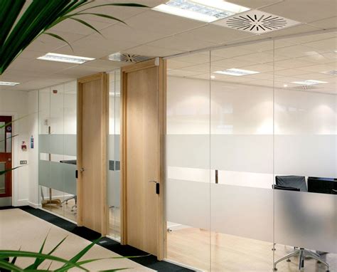 Wooden And Glass Door Office Designs