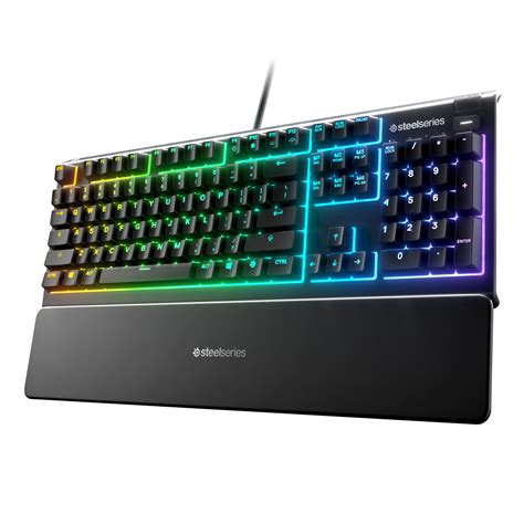 Steelseries Apex 3 Rgb Gaming Keyboard 10 Zone Rgb Illumination Ip32 Water Resistant